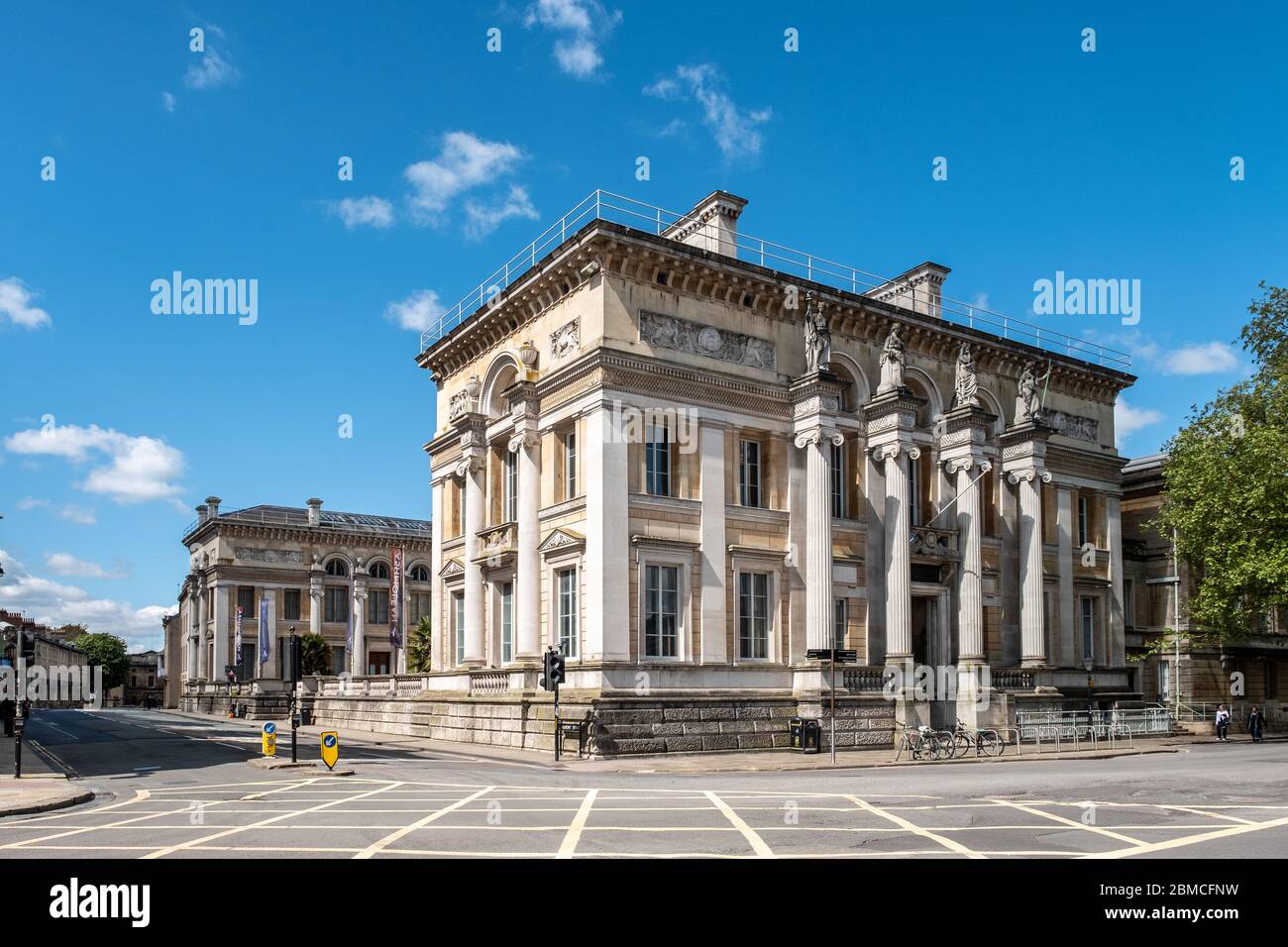Ashmolean Museum Oxford exterior on a sunny day with no traffic or ...