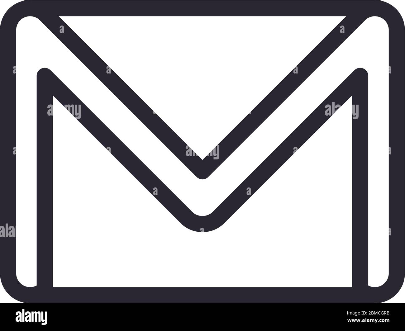 gmail line style icon design, Social media multimedia communication and digital marketing theme ...