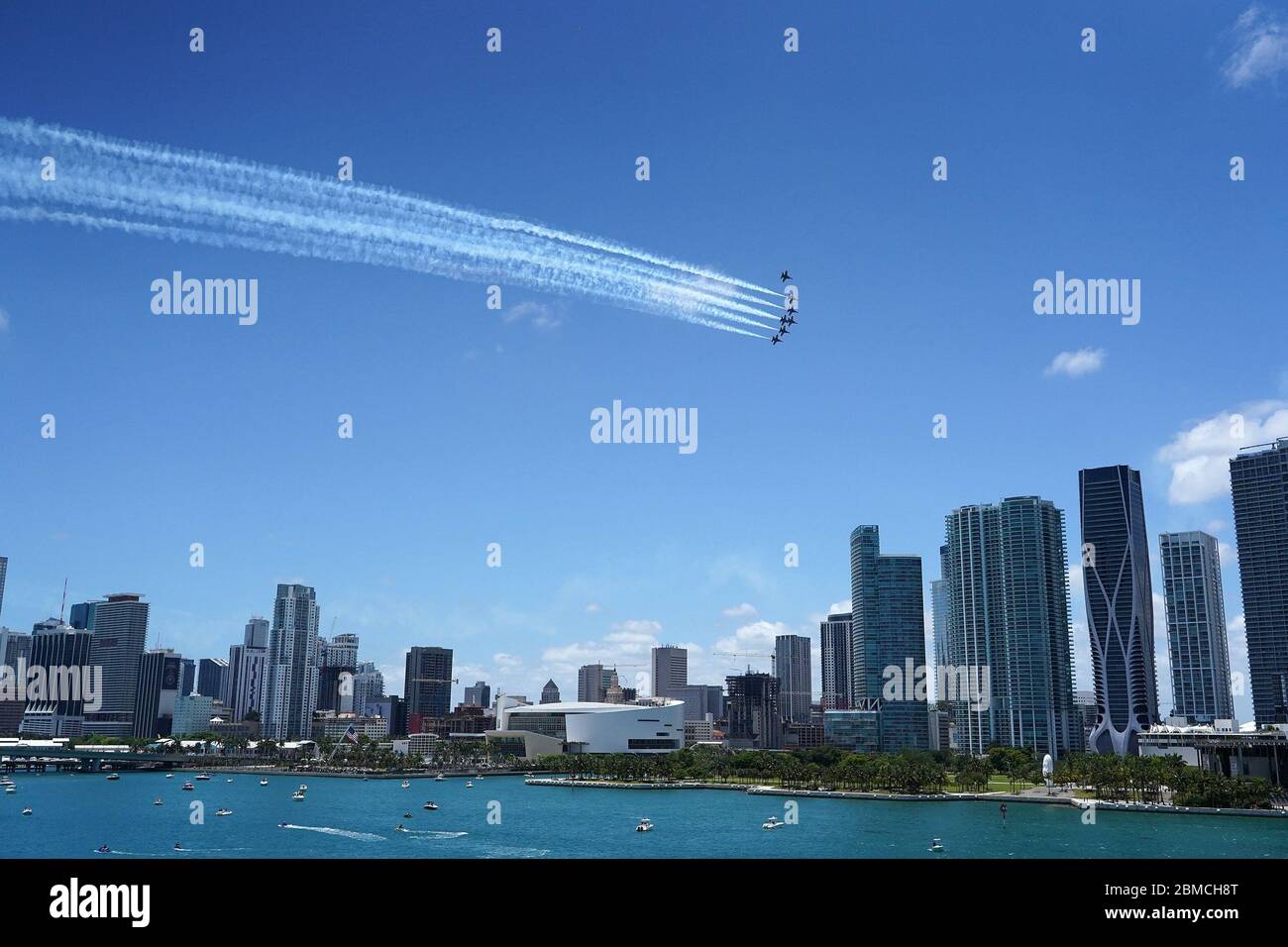 MIAMI, FL - MAY 8: U.S. Navy Blue Angels fly over Miami to pay tribute ...