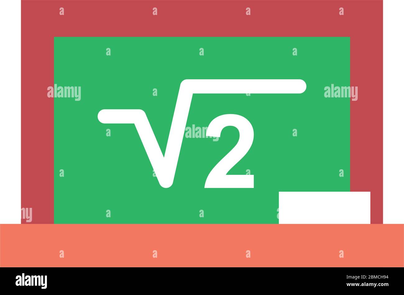 square root of two on board flat style icon design, Math finance and ...