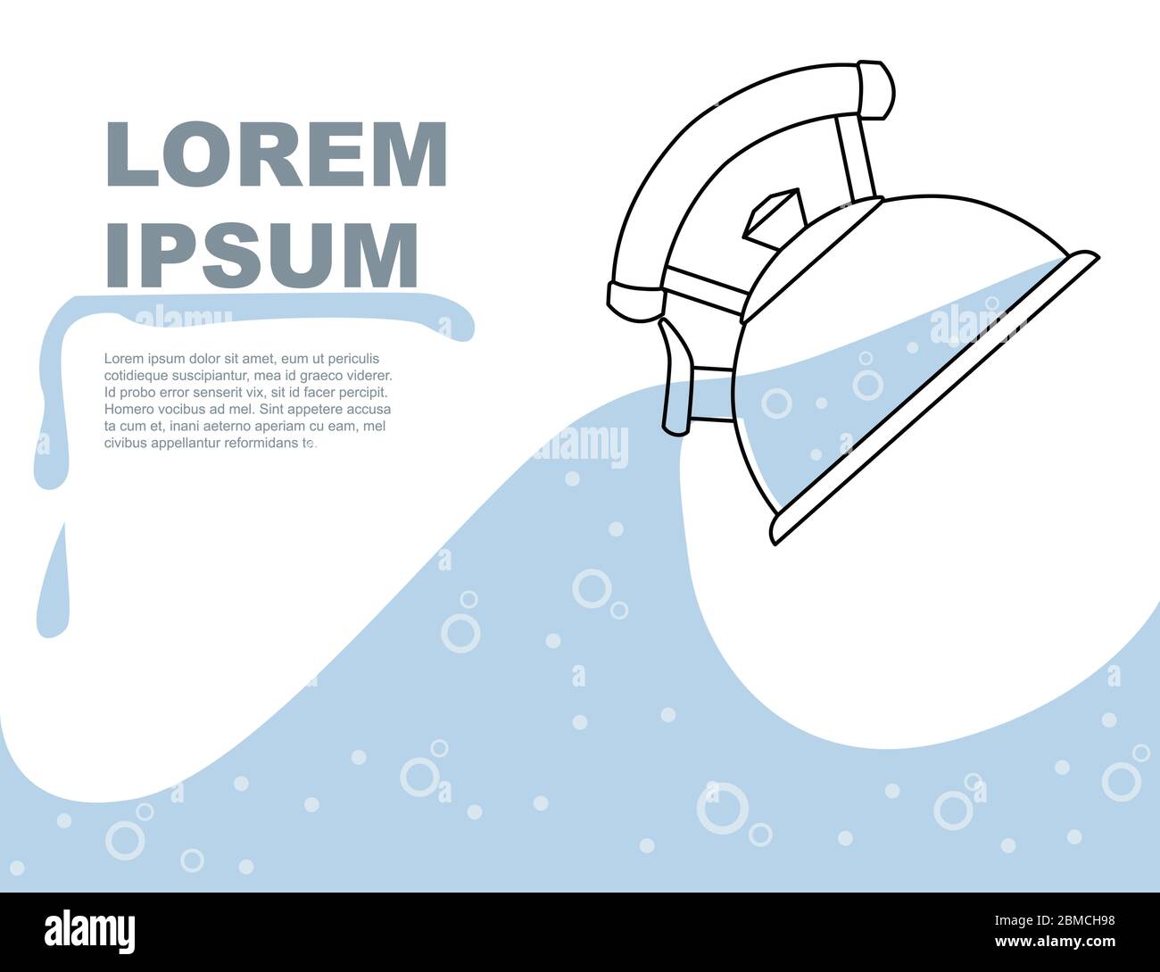 Water pouring from kettle advertising flyer design flat vector ...