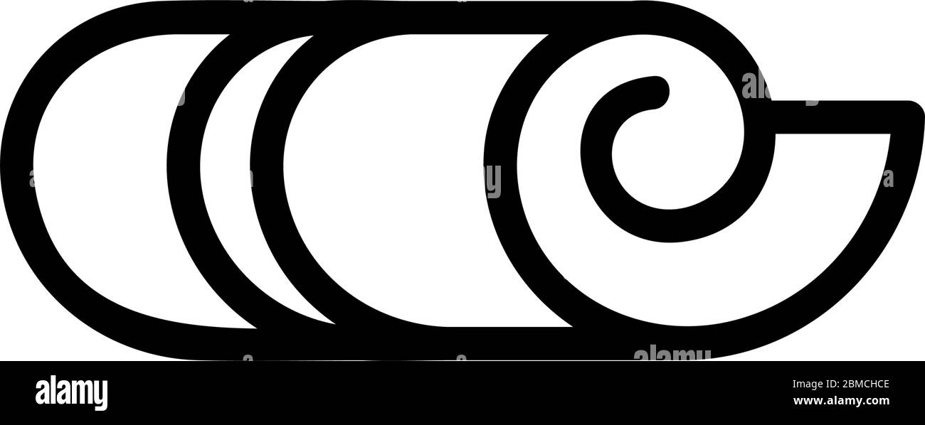 rolled up carpet icon vector outline illustration Stock Vector Image ...