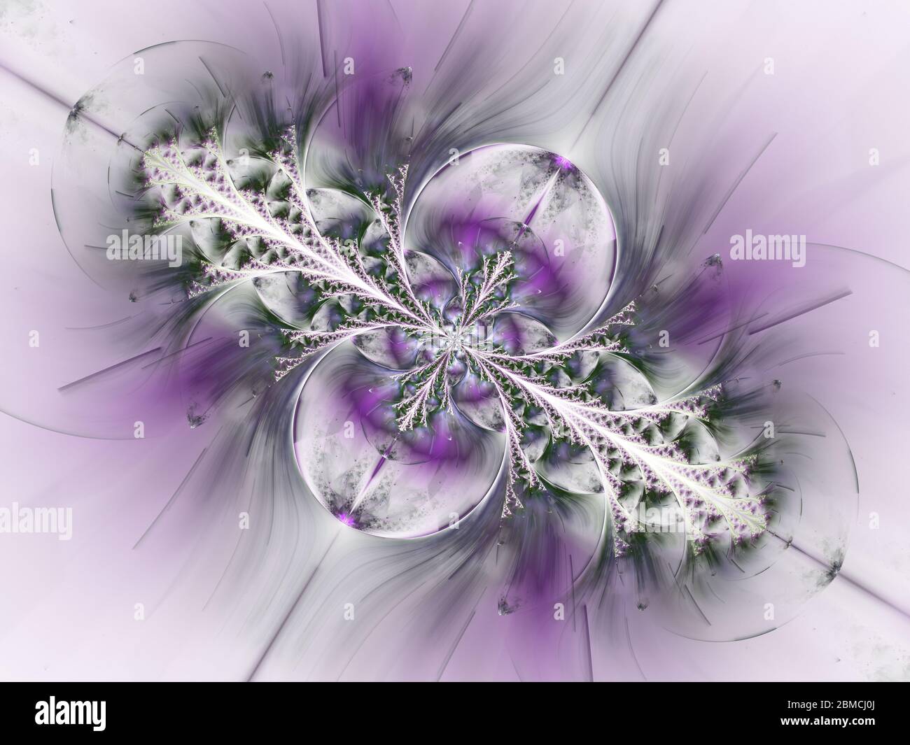 Beautiful fractal shape or butterfly with glowing elements. Abstract ...