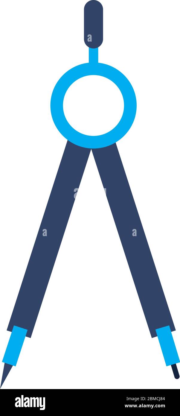 Measuring compass flat style icon design, Instrument tool work and ...