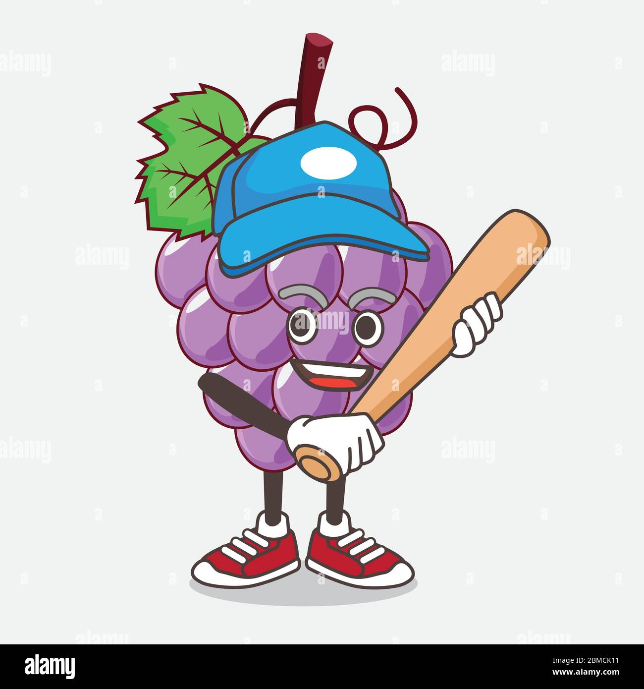 An illustration of Grape Fruit cartoon mascot character playing ...