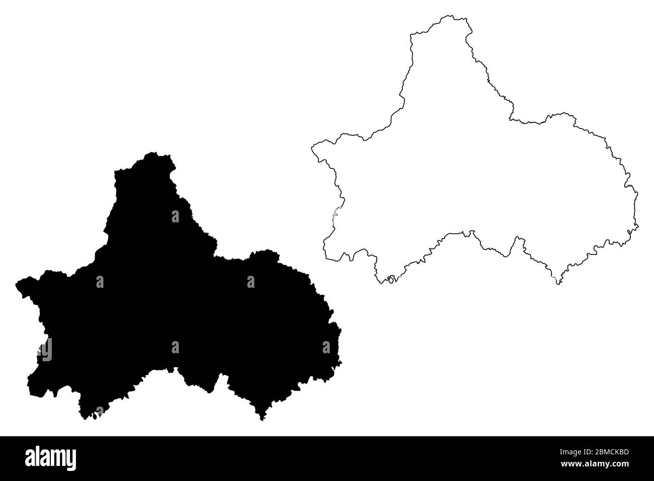 Chengdu City (People's Republic of China, Sichuan Province) map vector ...