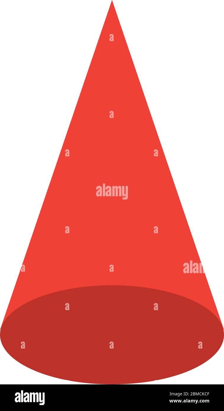 3d cone flat style icon design, Geometric shape theme Vector ...