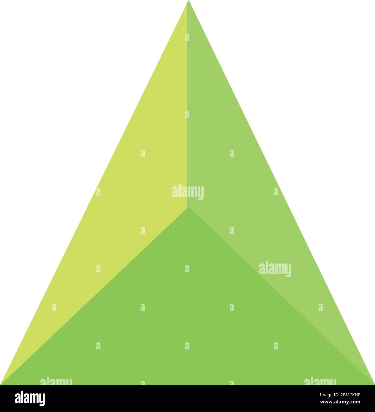 3d pyramid flat style icon design, Geometric shape theme Vector ...