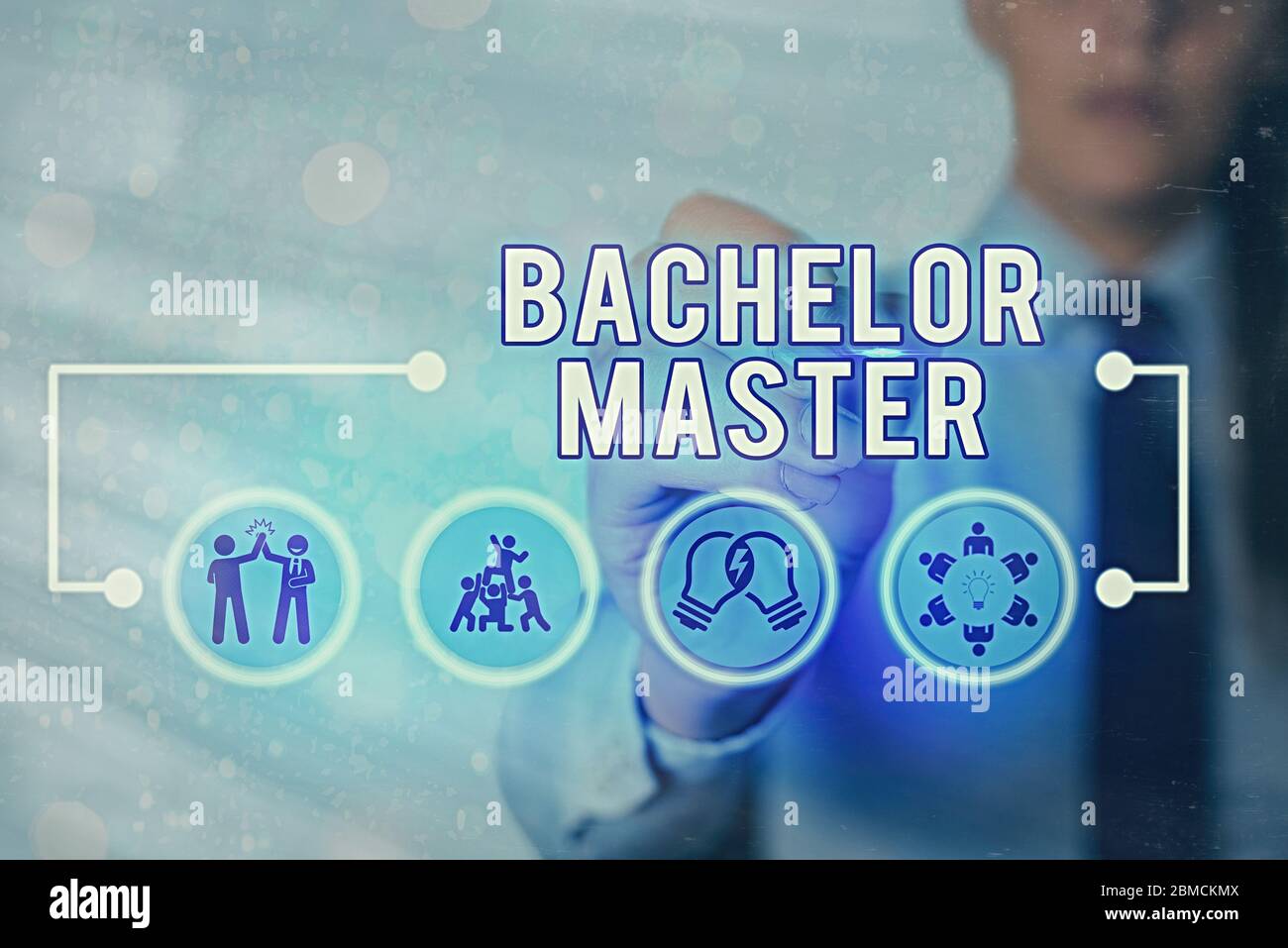 Writing note showing Bachelor Master. Business concept for An advanced ...