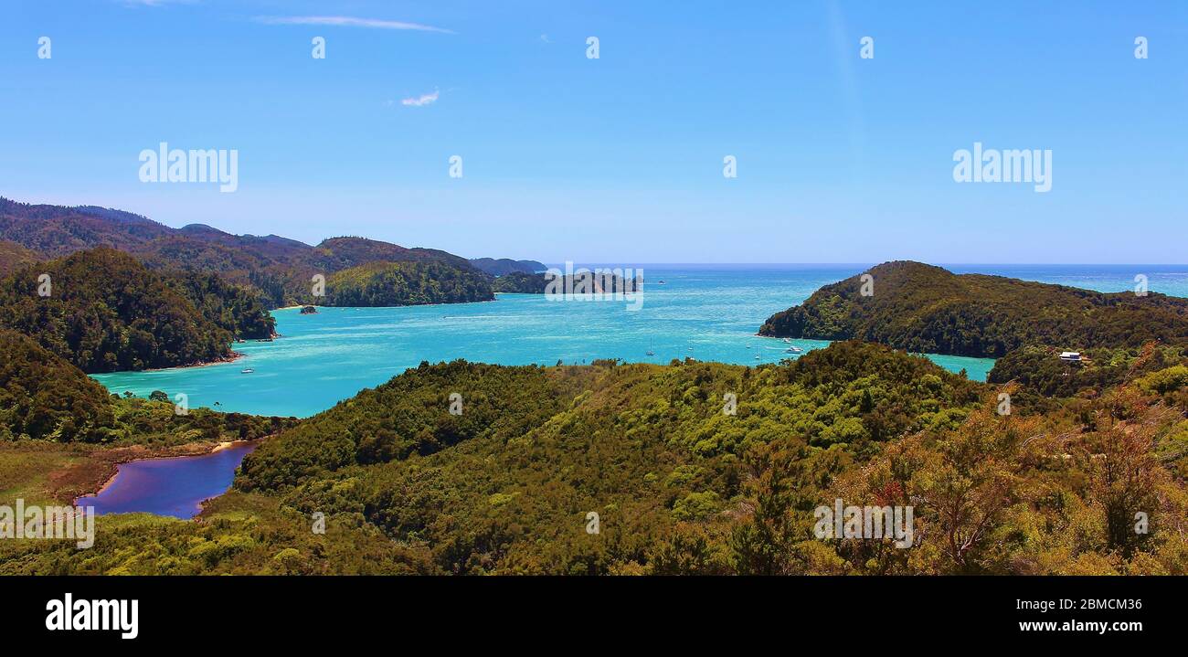 Magnificent View over Torrent Bay from the Abel Tasman Coast Track at ...