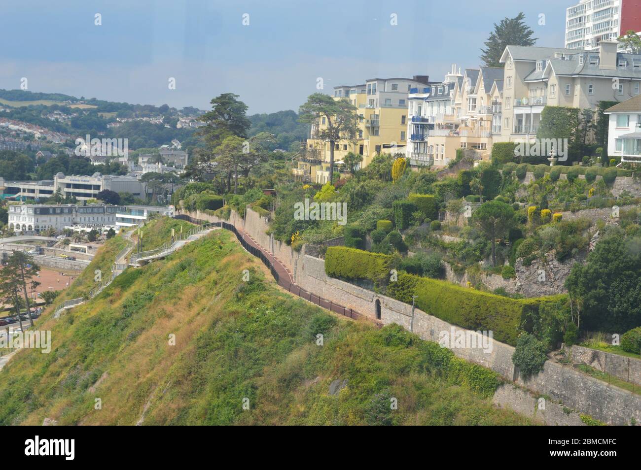 Aerial views of Torquay Devon, England from the Big Wheel Stock Photo ...