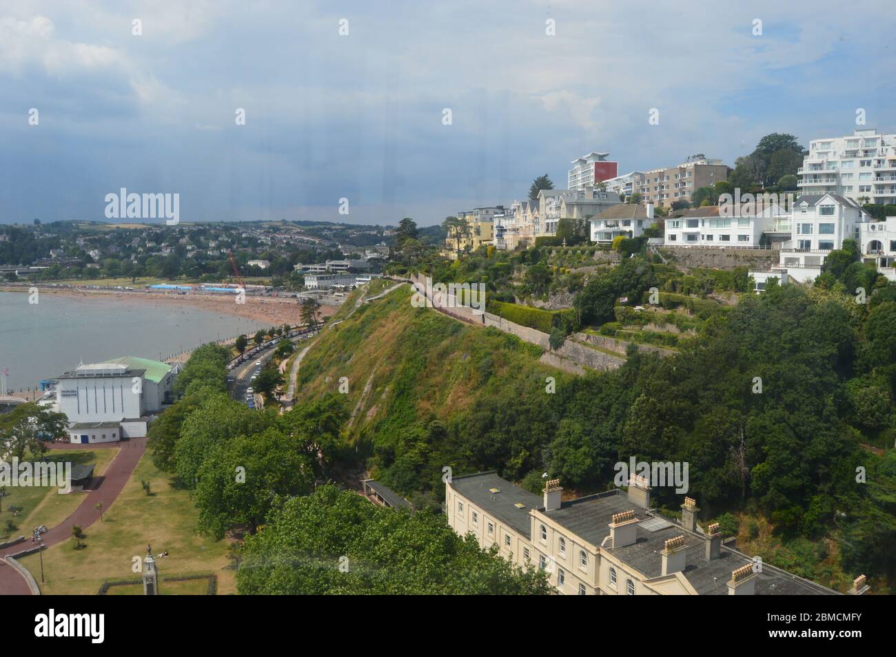 Aerial views of Torquay Devon, England from the Big Wheel Stock Photo ...
