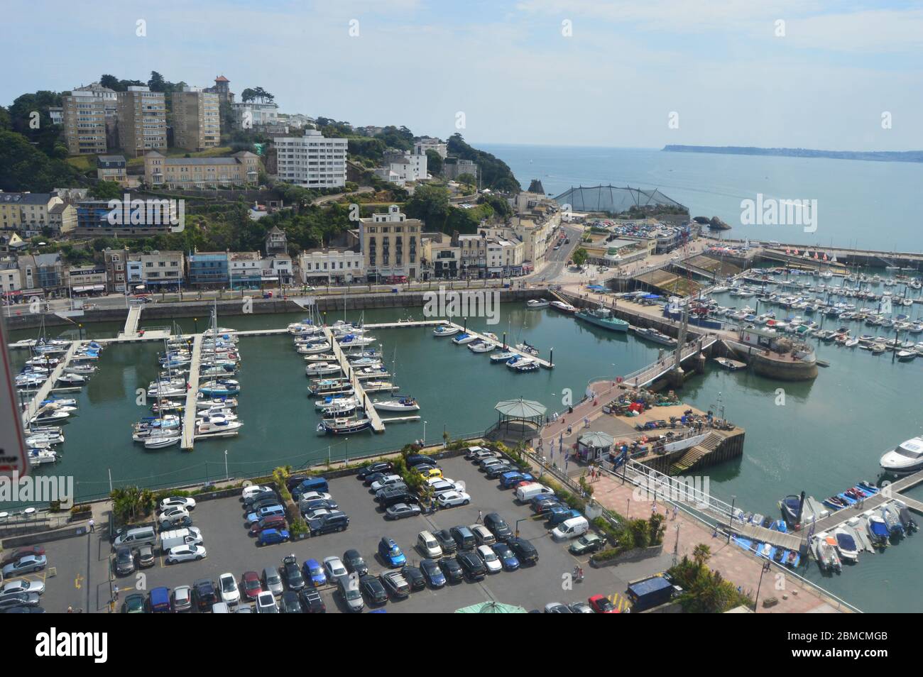Aerial views of Torquay Devon, England from the Big Wheel Stock Photo ...