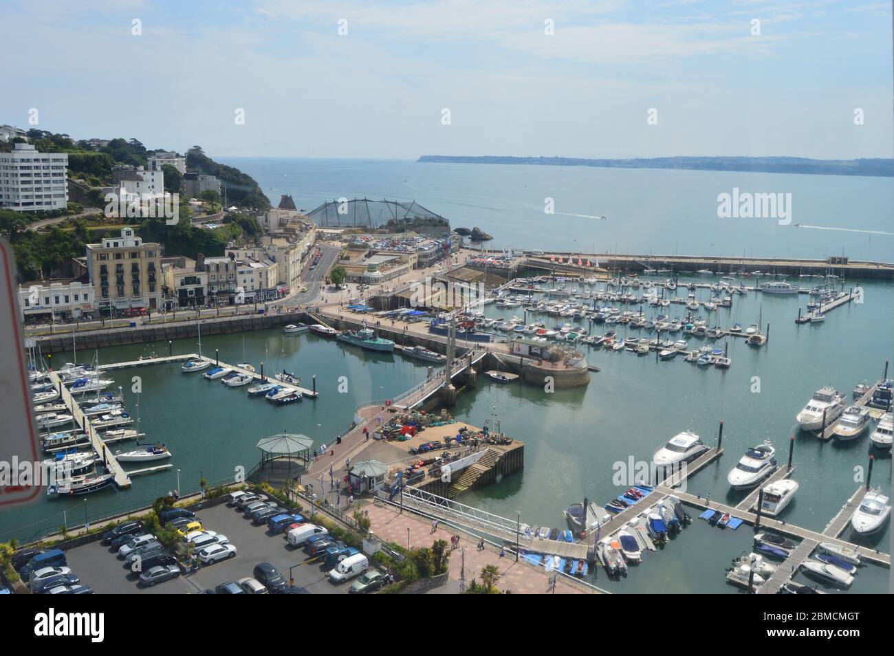 Aerial views of Torquay Devon, England from the Big Wheel Stock Photo ...