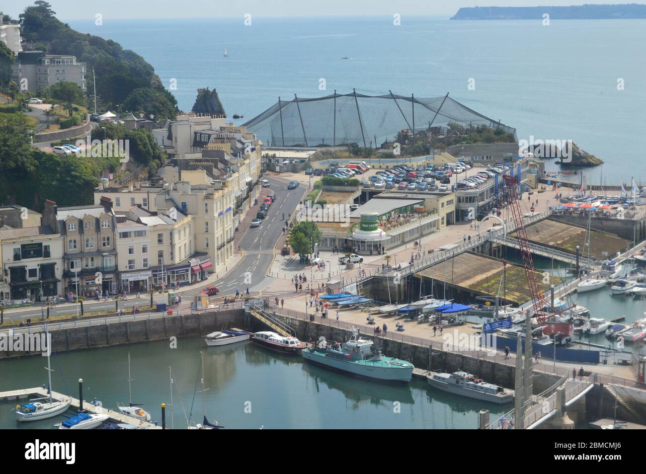 Aerial views of Torquay Devon, England from the Big Wheel Stock Photo ...