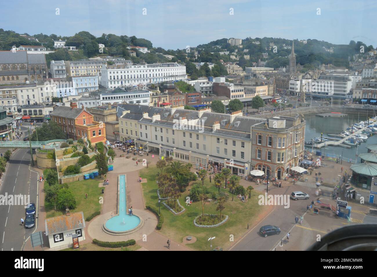 Aerial views of Torquay Devon, England from the Big Wheel Stock Photo ...