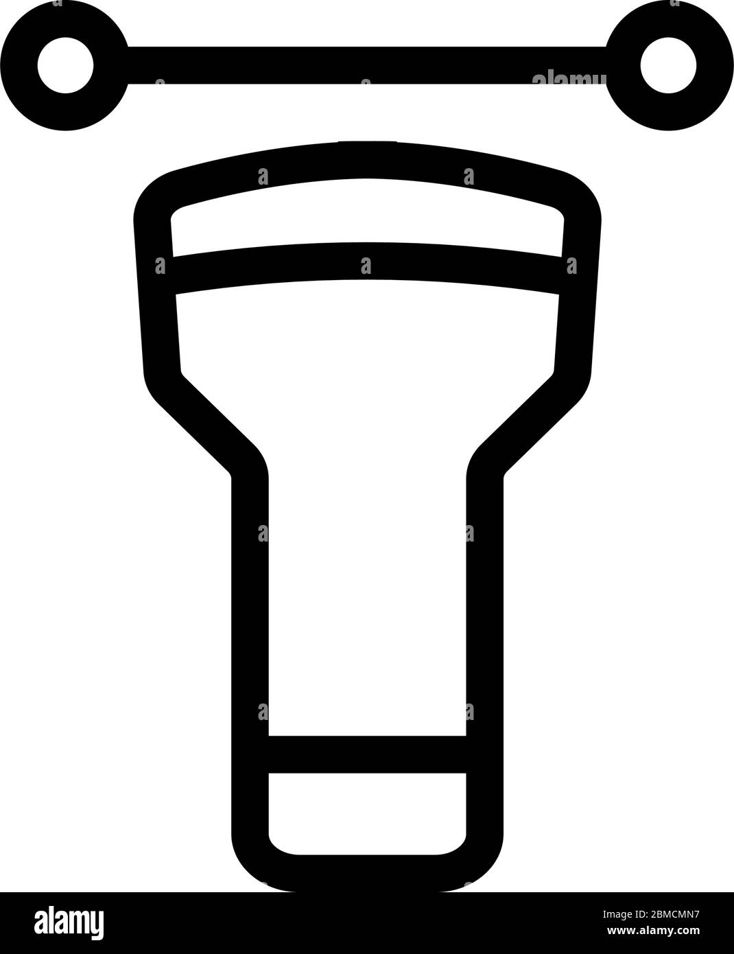 manual trade barcode scanner icon vector outline illustration Stock ...