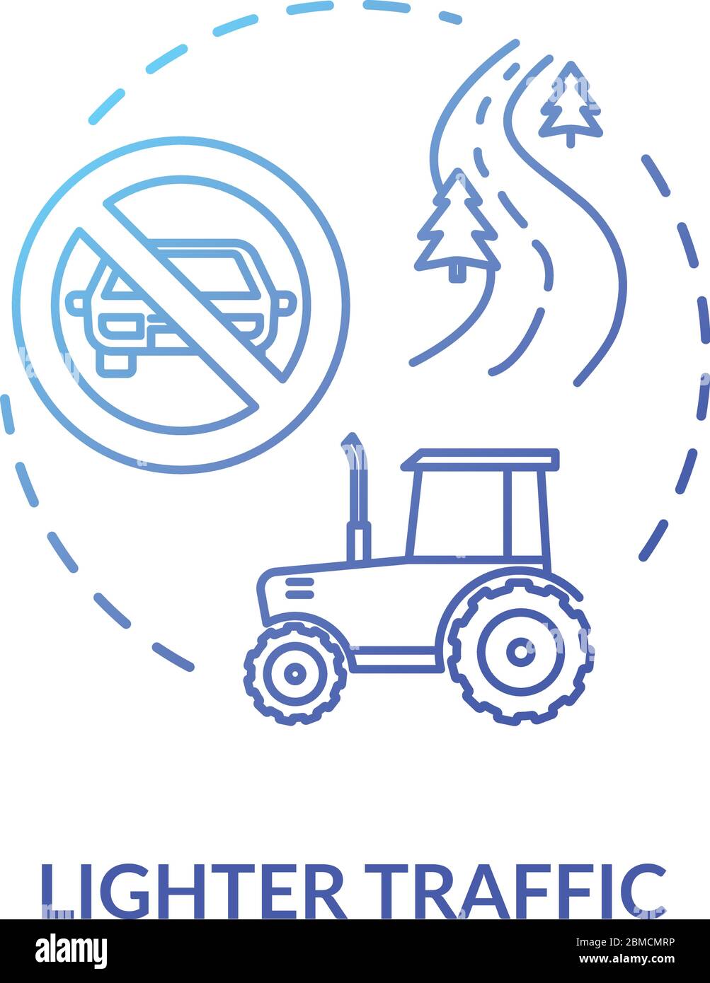 Lighter traffic blue concept icon. No automobile adn vehicles. Empty ...