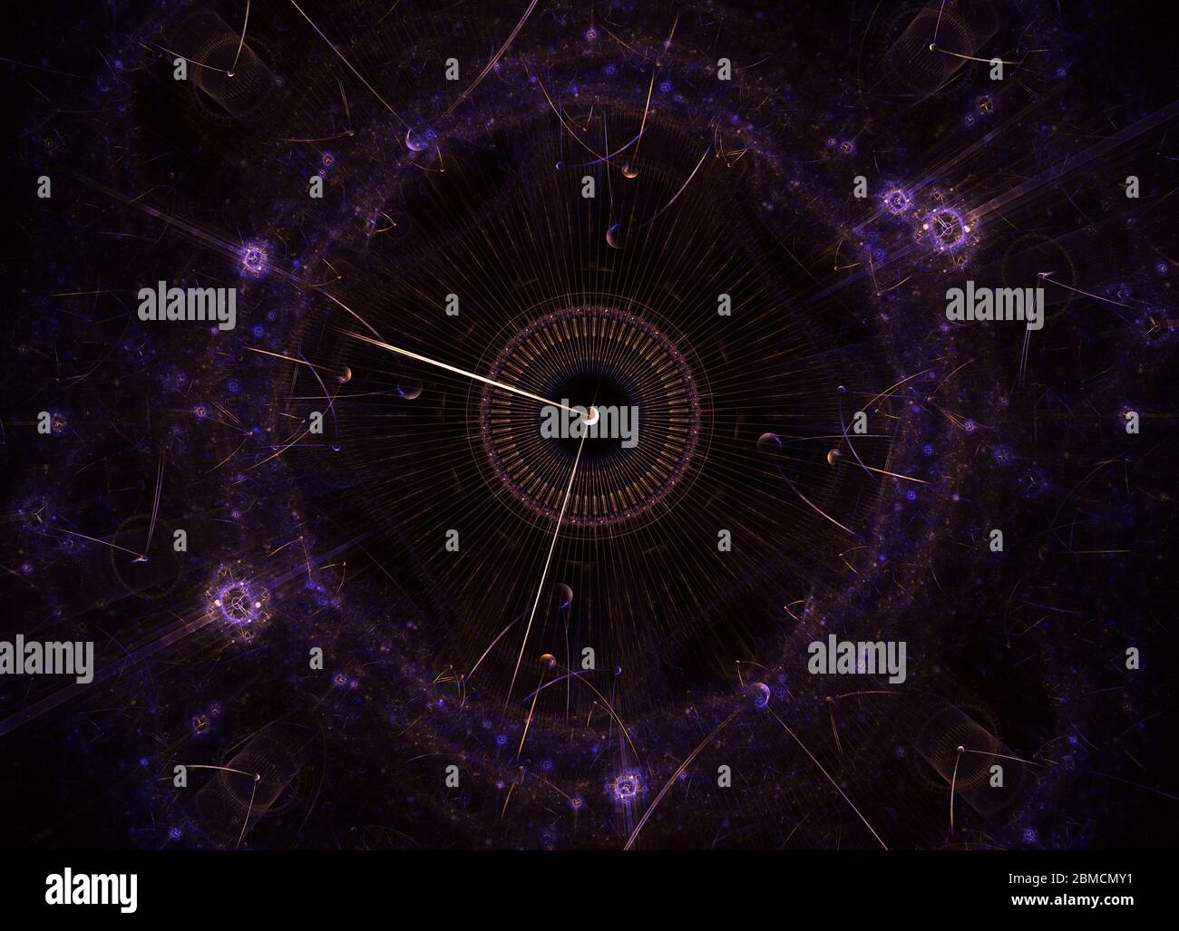 Dark fractal clockwork pattern, digital artwork for creative graphic ...