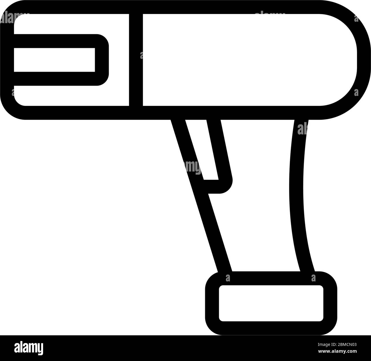 combo barcode scanner icon vector outline illustration Stock Vector ...
