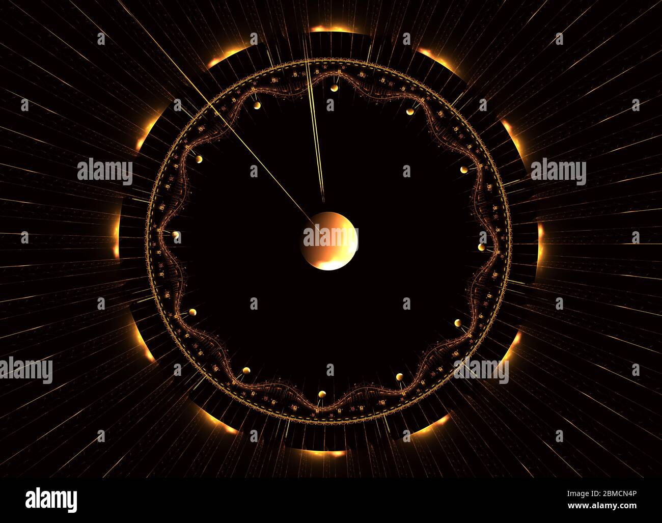 Composition of clock hands, gears and abstract design elements. Clock ...