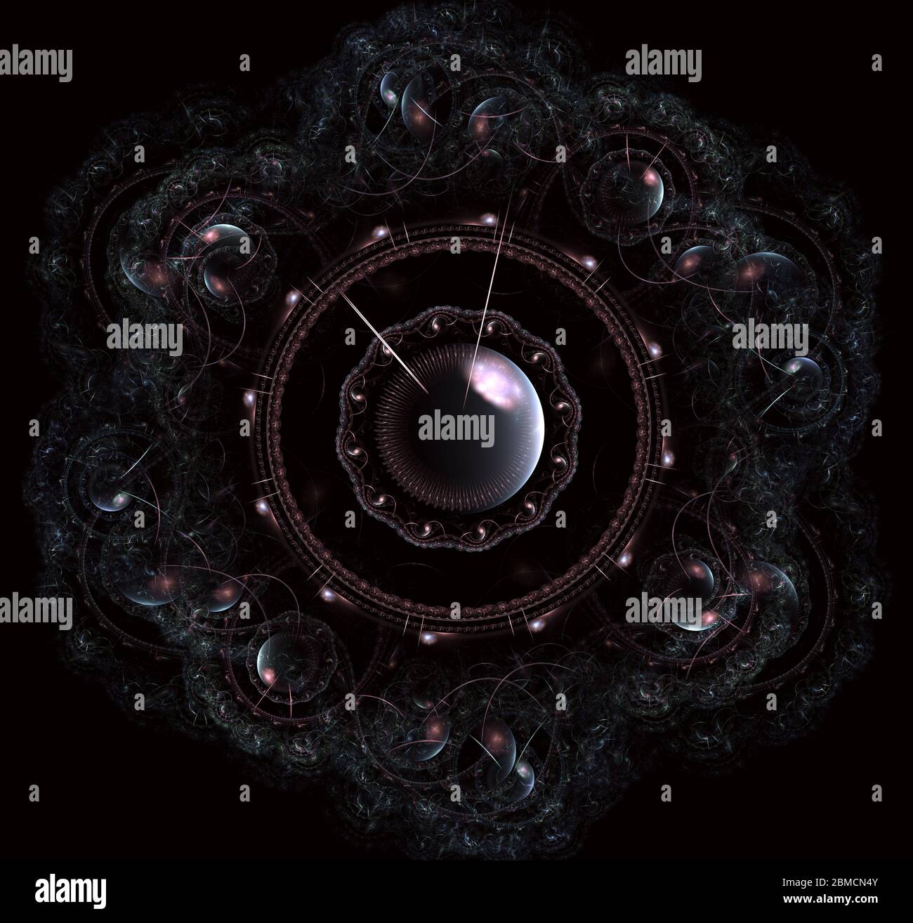 Composition of clock hands, gears and abstract design elements. Clock ...
