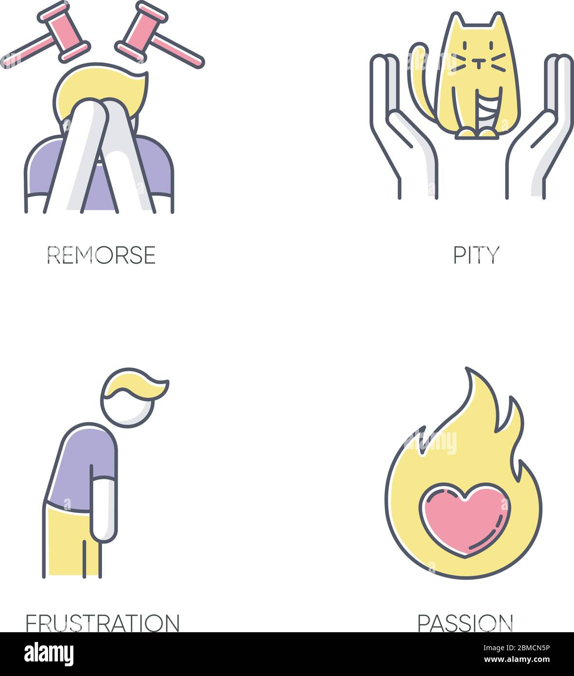 Psychological remorse Stock Vector Images - Alamy