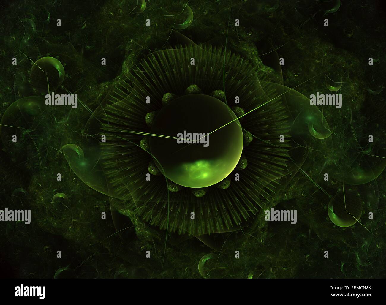 Fractal composition. 3D rendering. Watch digital fractal design ...