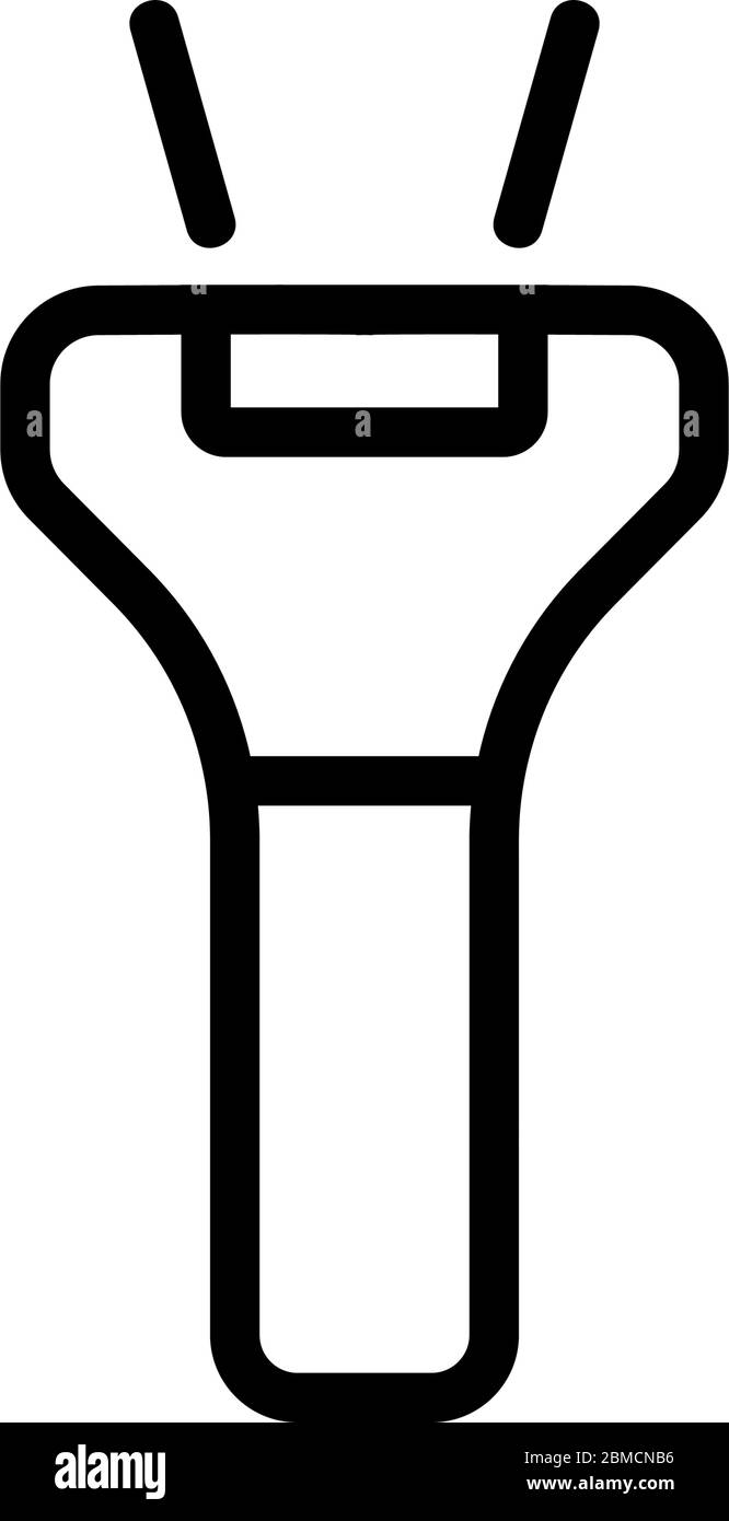 laser barcode scanner in action side view icon vector outline ...