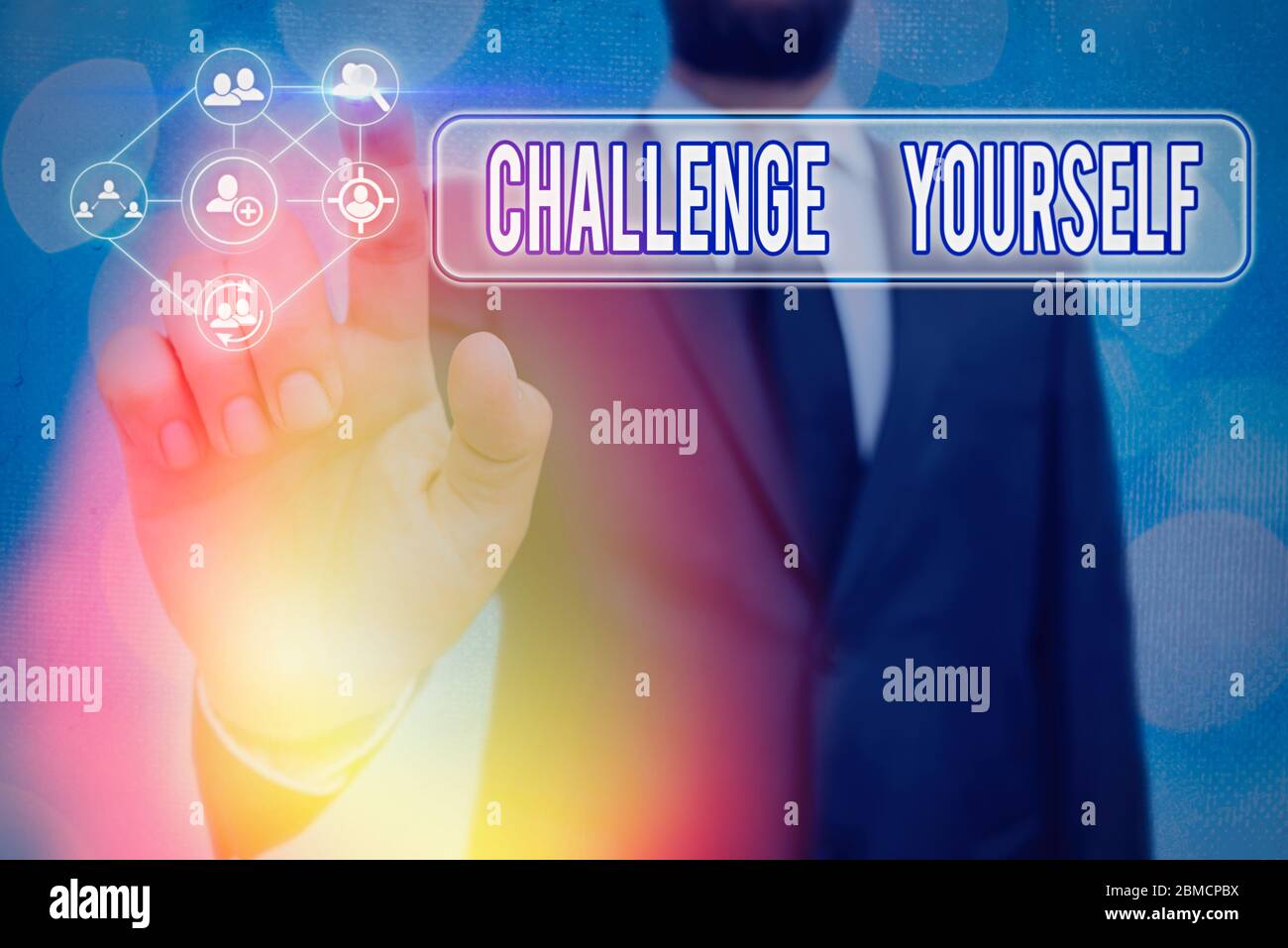 Conceptual hand writing showing Challenge Yourself. Concept meaning ...