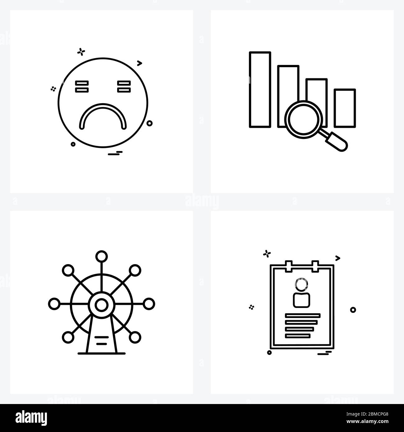 4 Universal Icons Pixel Perfect Symbols of emoji, Ferris, sad, graph ...