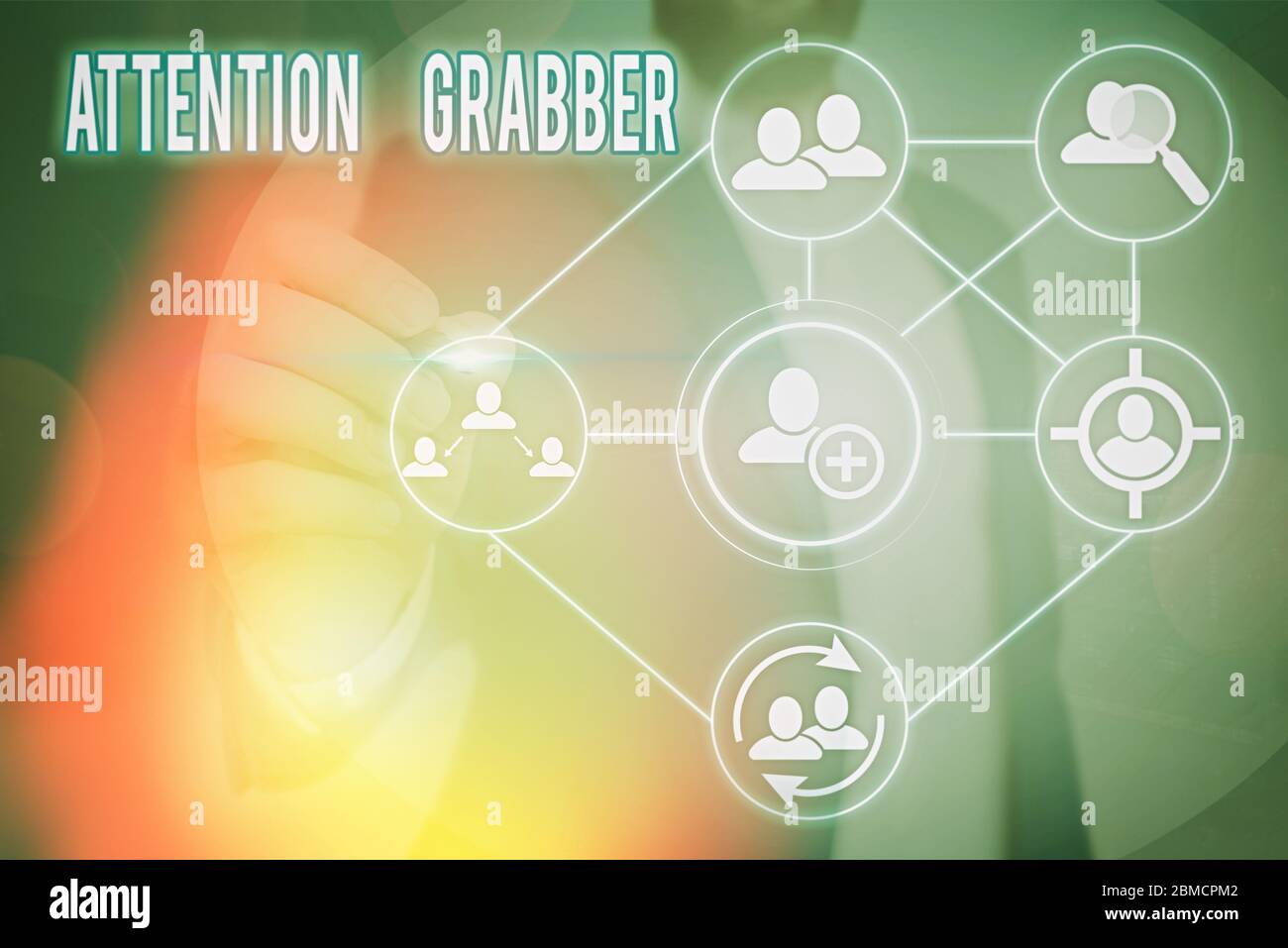 Word writing text Attention Grabber. Business photo showcasing ...