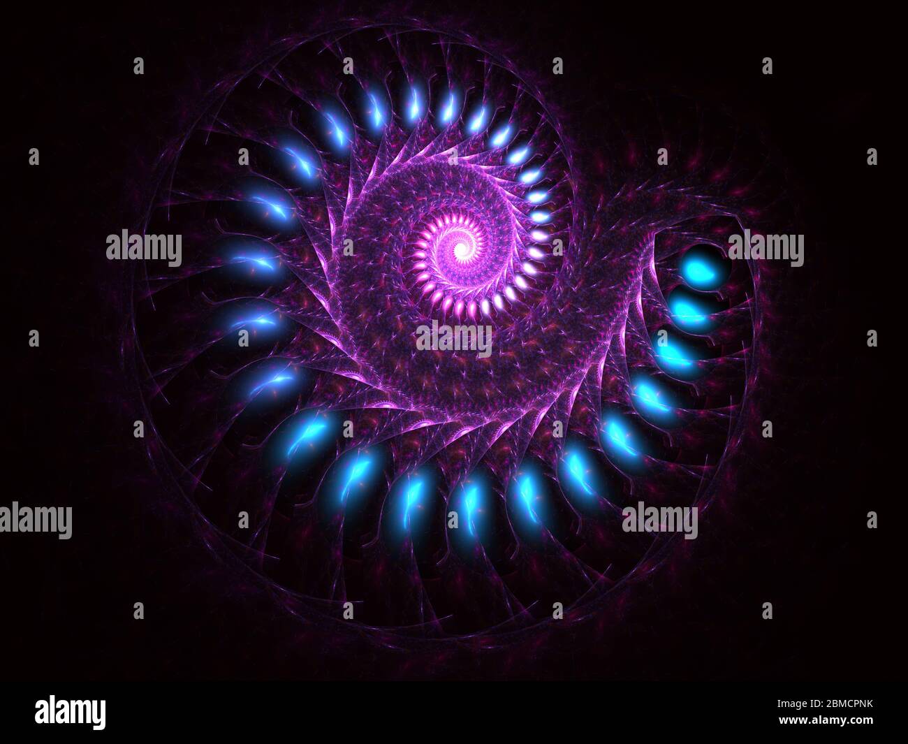 Spirals - mysterious psychedelic relaxation pattern. Glowing spiral ...
