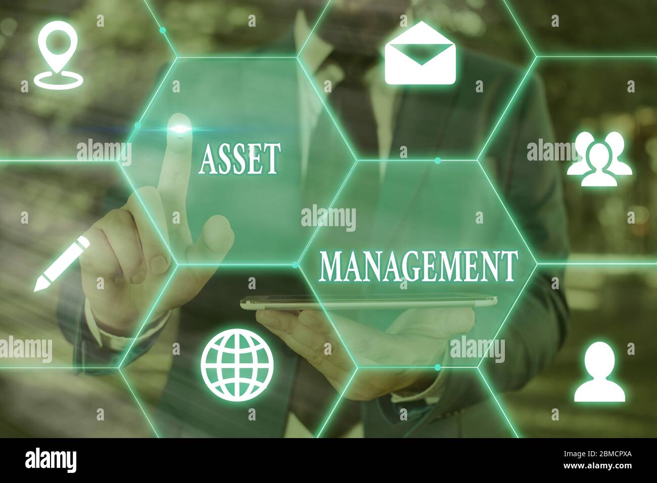 Writing note showing Asset Management. Business concept for systematic ...