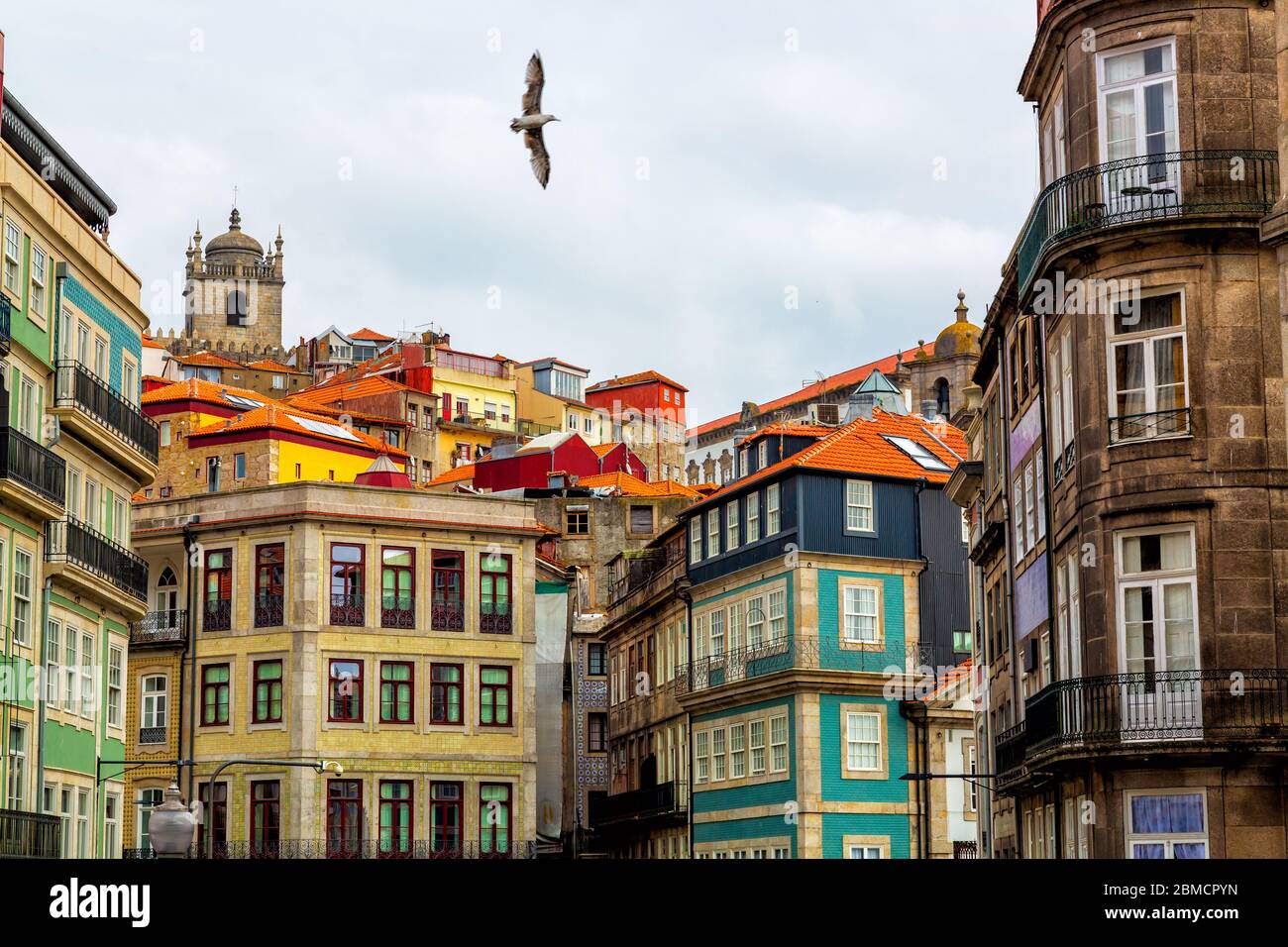 Old town buildings in Vitoria district in Porto city, Portugal Stock ...