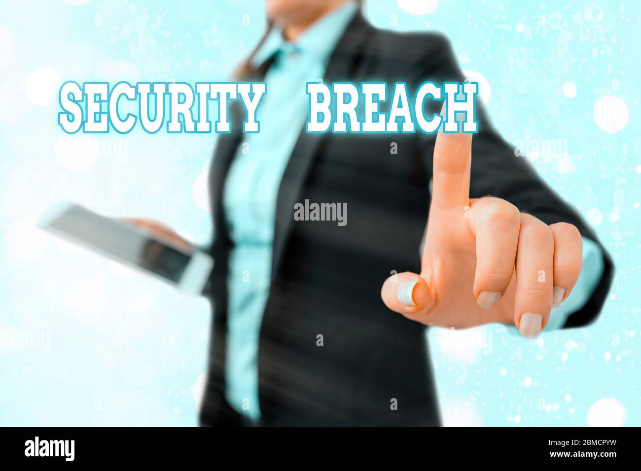 Writing note showing Security Breach. Business concept for incident ...