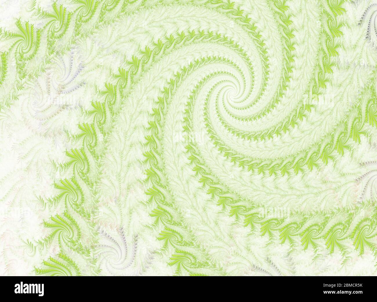 Double fractal spiral with the illusion of rotation in a bright ...