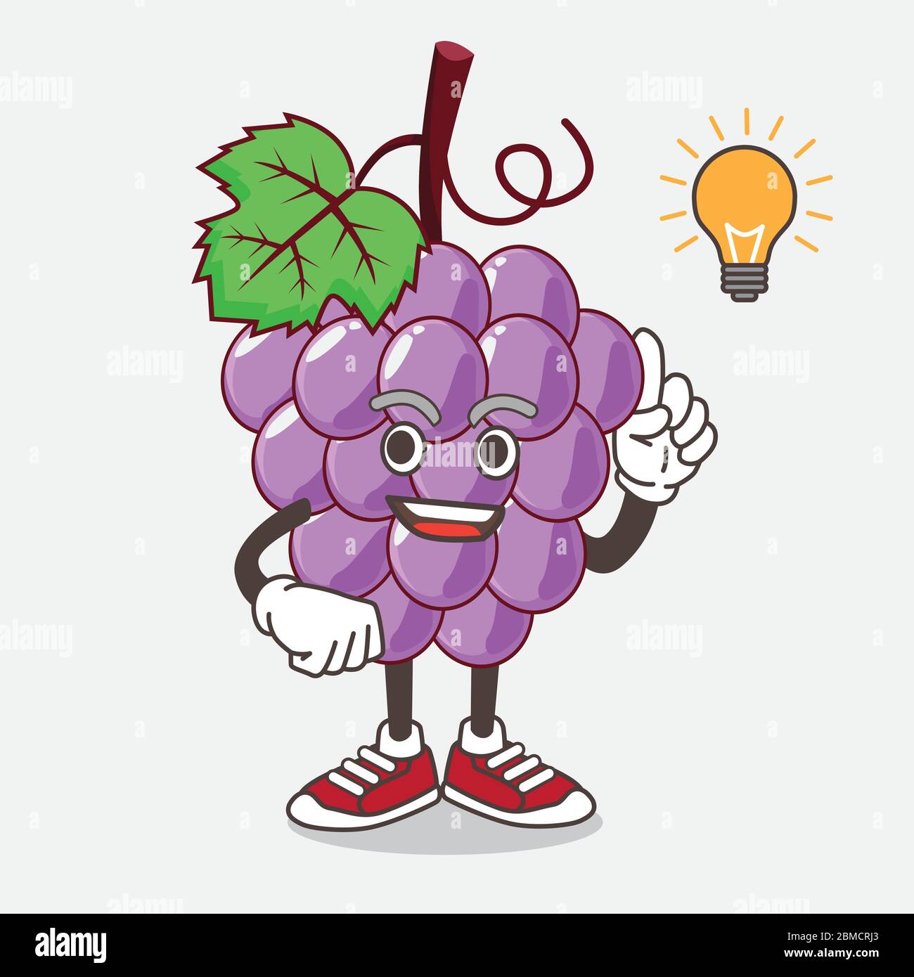 Cheerful cartoon grape character hi-res stock photography and images ...