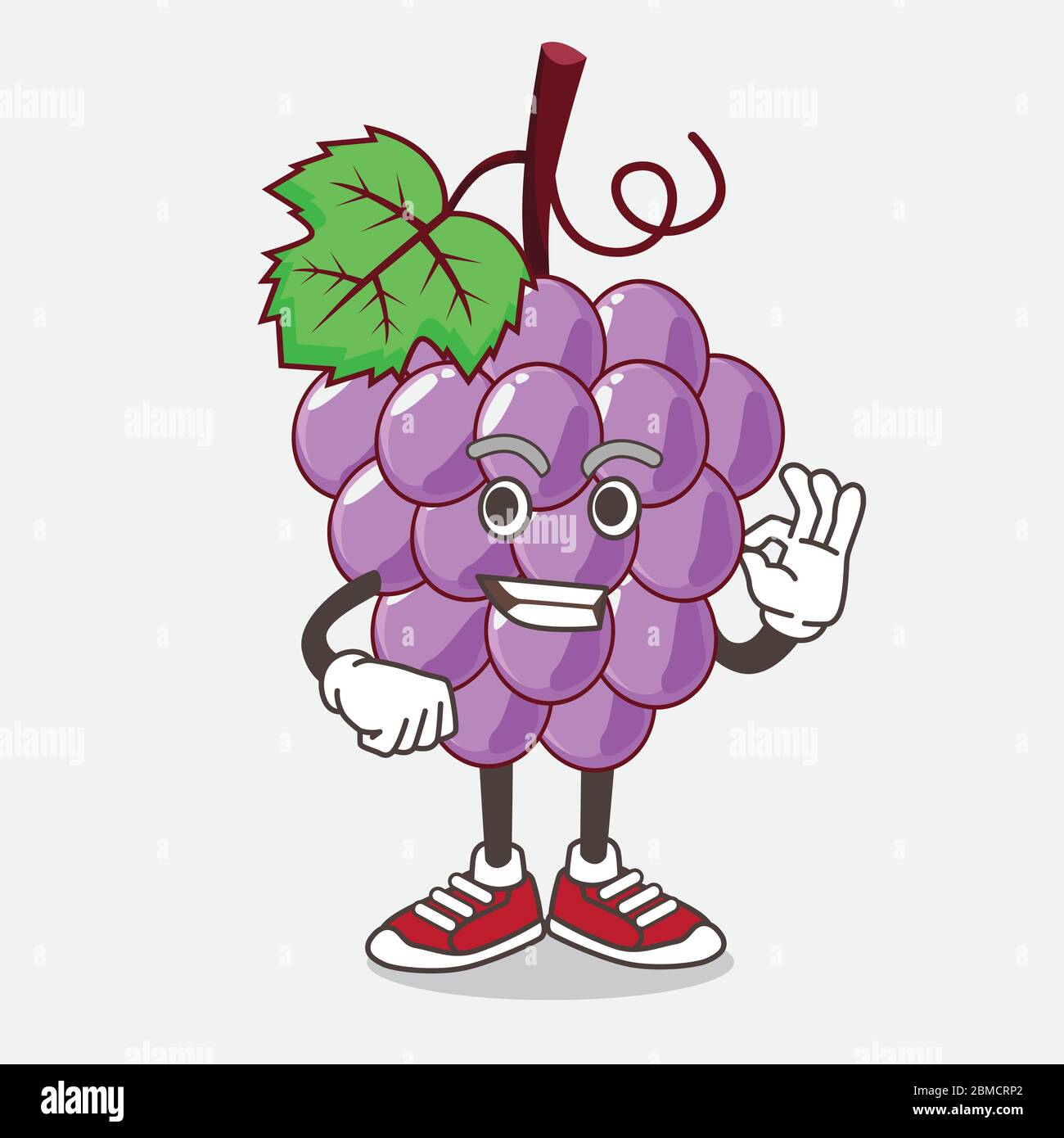 An illustration of Grape Fruit cartoon mascot character with calling ...
