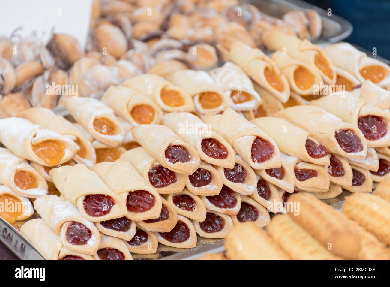 Traditional vanilla biscuits sweet dessert delights, pastry. Crescent ...
