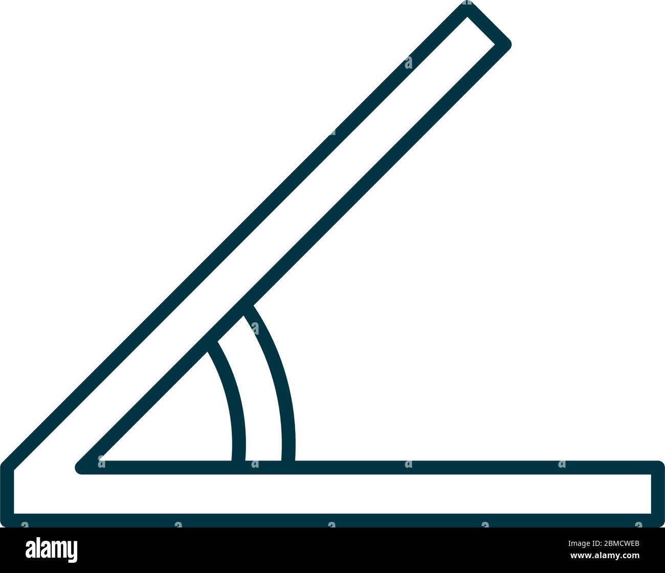 Angle line style icon design, Math finance and education theme Vector ...