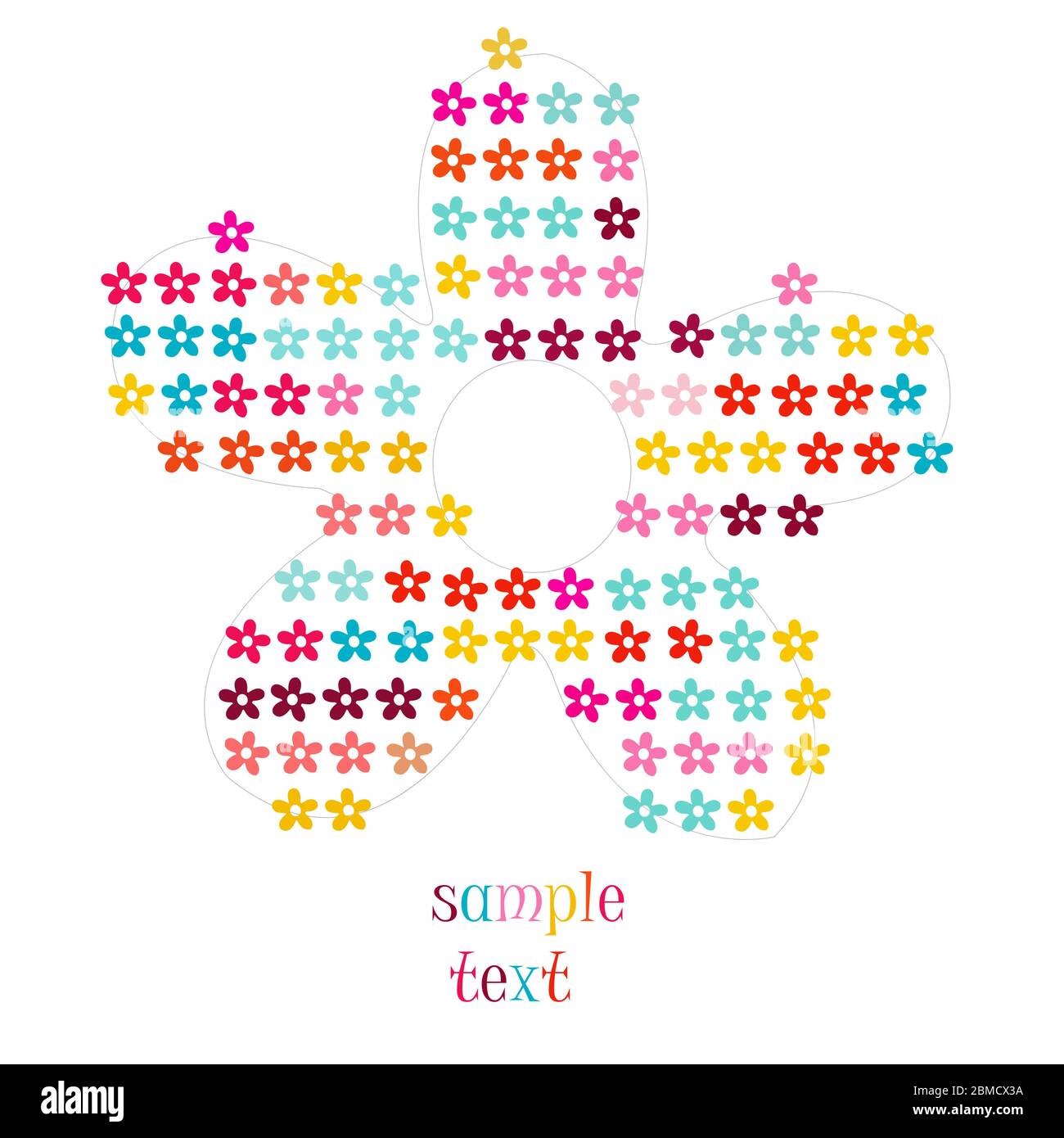 Colorfull flowers vector background Stock Vector Image & Art - Alamy