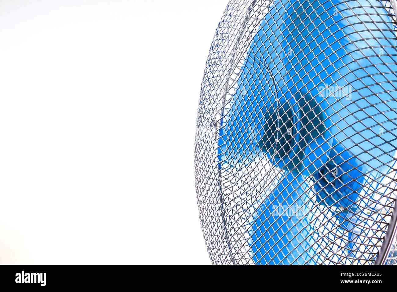 Working air fan on white background. Air movement using blower or ...