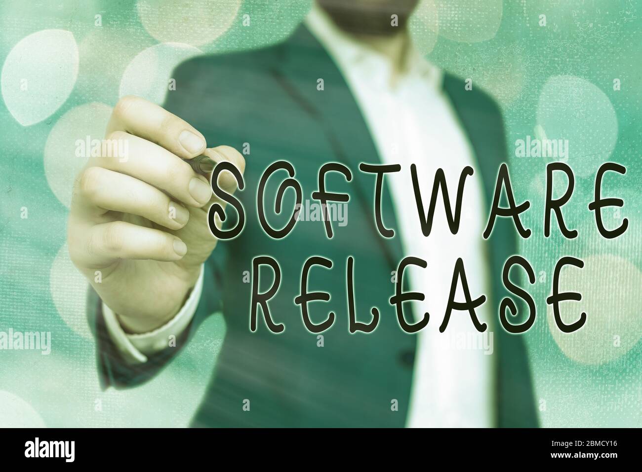 Handwriting text Software Release. Conceptual photo sum of stages of ...