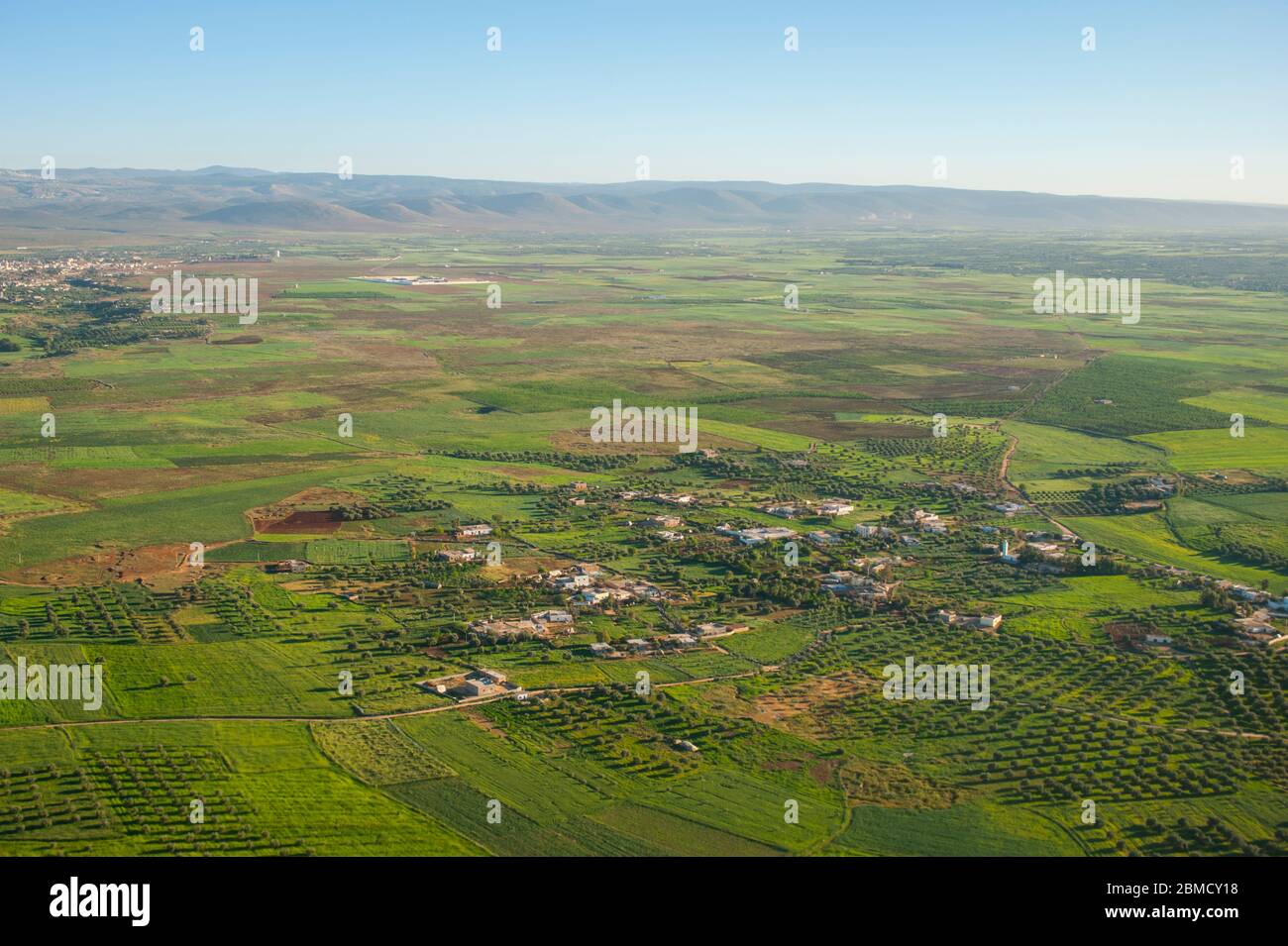 Aerial green fields in morocco hi-res stock photography and images - Alamy