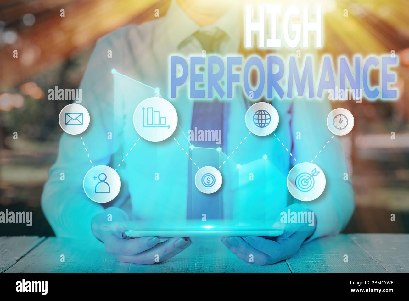 Conceptual hand writing showing High Performance. Concept meaning ...