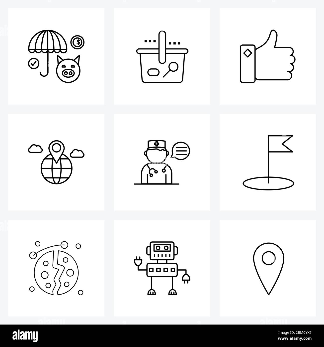 Ground robot icons Stock Vector Images - Alamy