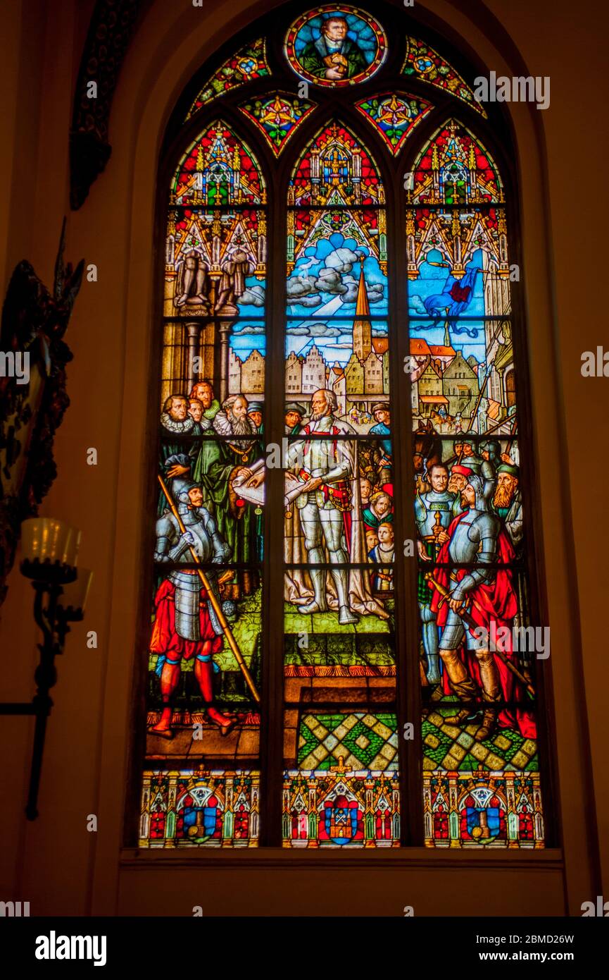 Riga cathedral stained glass riga hi-res stock photography and images ...