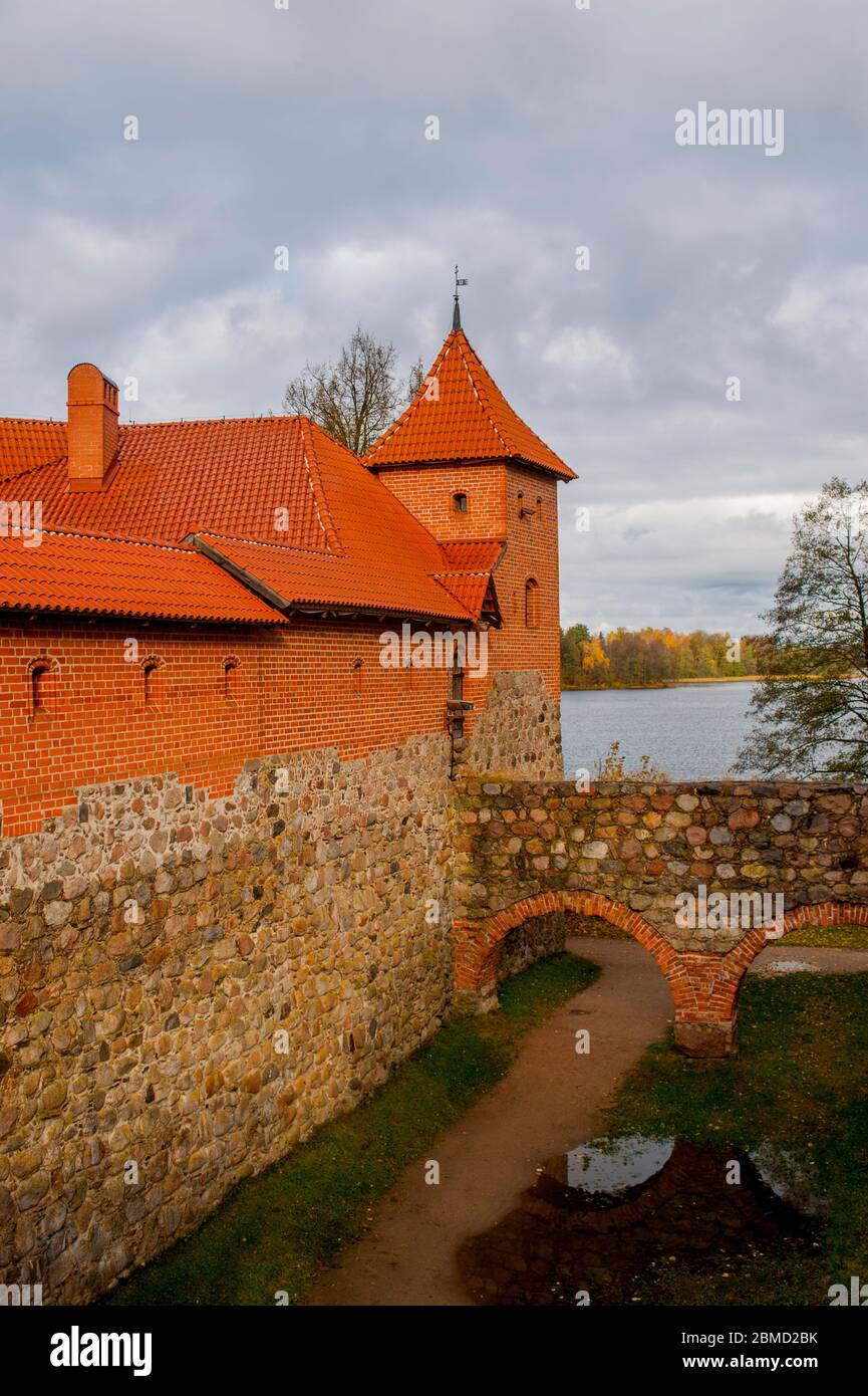 The 14th century Trakai Island Castle is an island castle located in ...