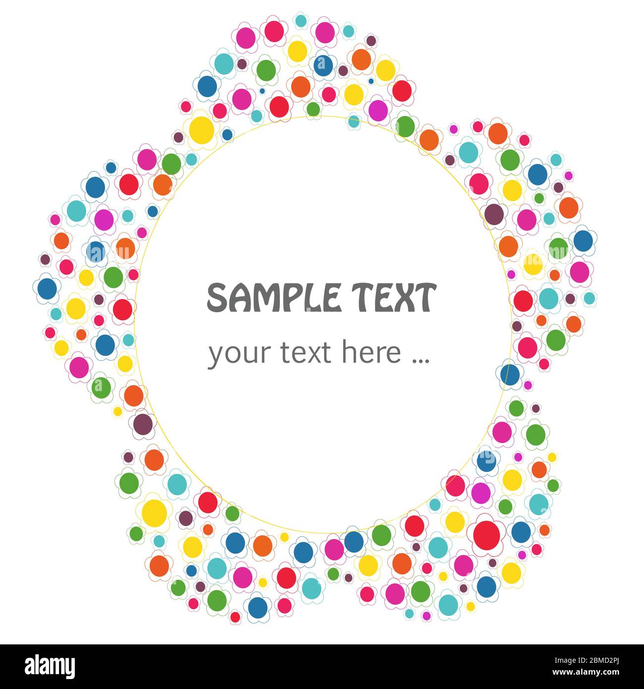 Vector Background with Colorful simple flowers Stock Vector Image & Art ...